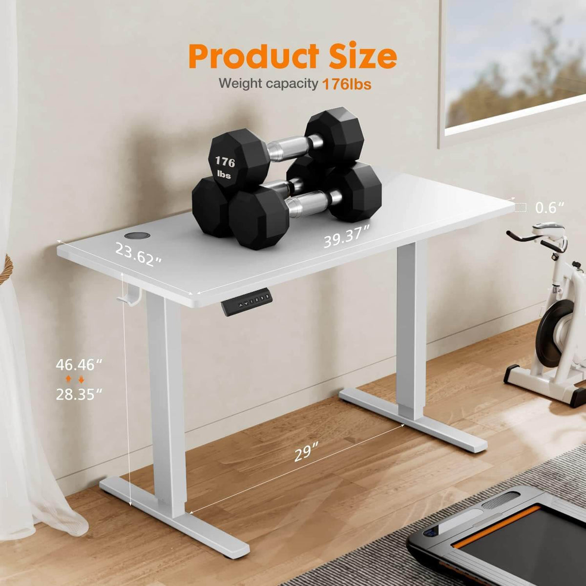 Electric Height Adjustable Standing Desk,Sit to Stand Ergonomic Comput