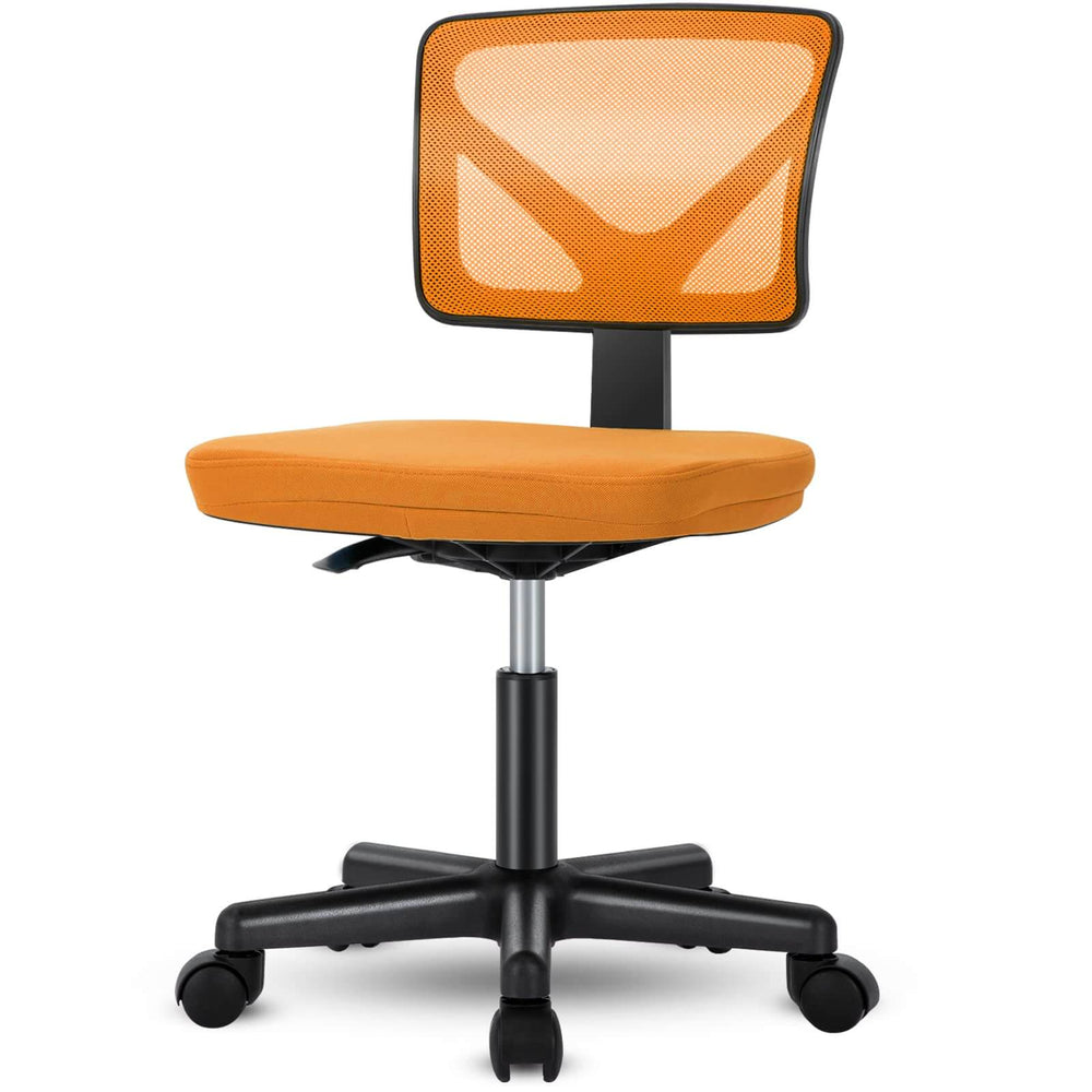 Low-Back Mesh Armless Office Chair,Swivel Rolling Computer Chair No Ar