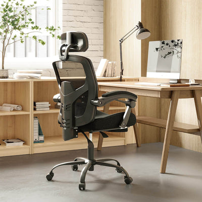 Sweetcrispy Office Chair with Lumbar Extendable Pedal